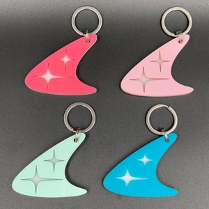 Mid Century Modern Keychain | "atomic Boomerang" Design | ONE Single ...