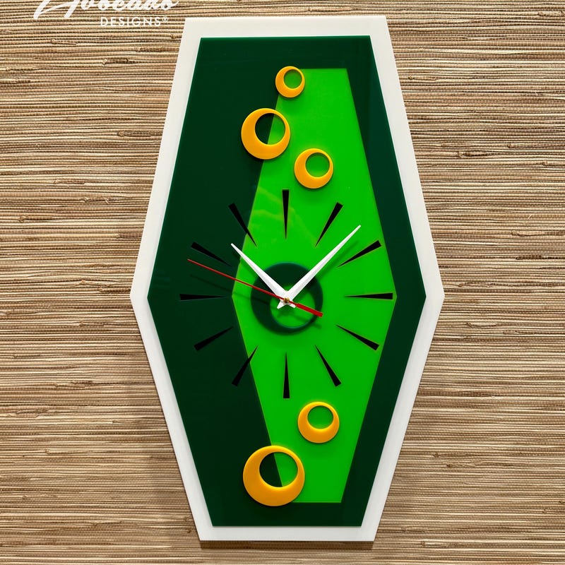 Mid Century Wall Clock - Etsy