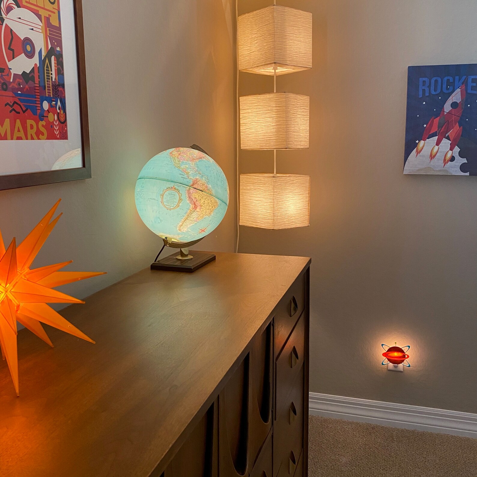 Mid Century Modern Night Light | "cosmos" Design | Ambient Lighting ...