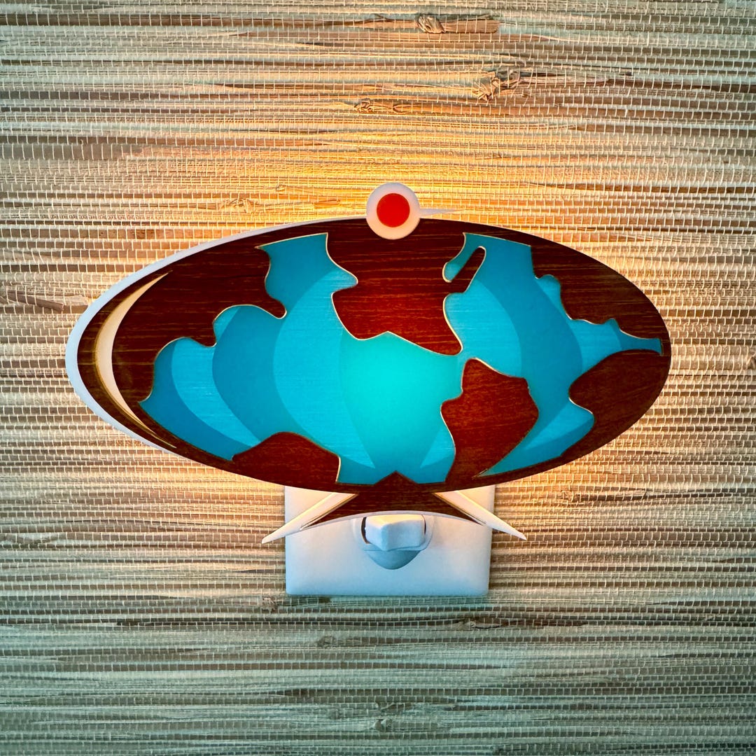 Mid Century Modern "world Map" Night Light | Witco-inspired | Retro ...