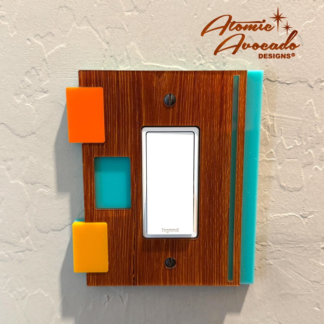 Mid Century Modern "mondo" Switch Plate Cover: Retro Light Switch ...