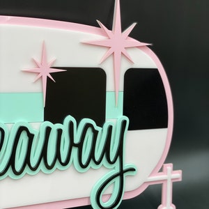 3D Mid Century Modern "travel Trailer" Sign | Retro RV | Vintage Camper ...