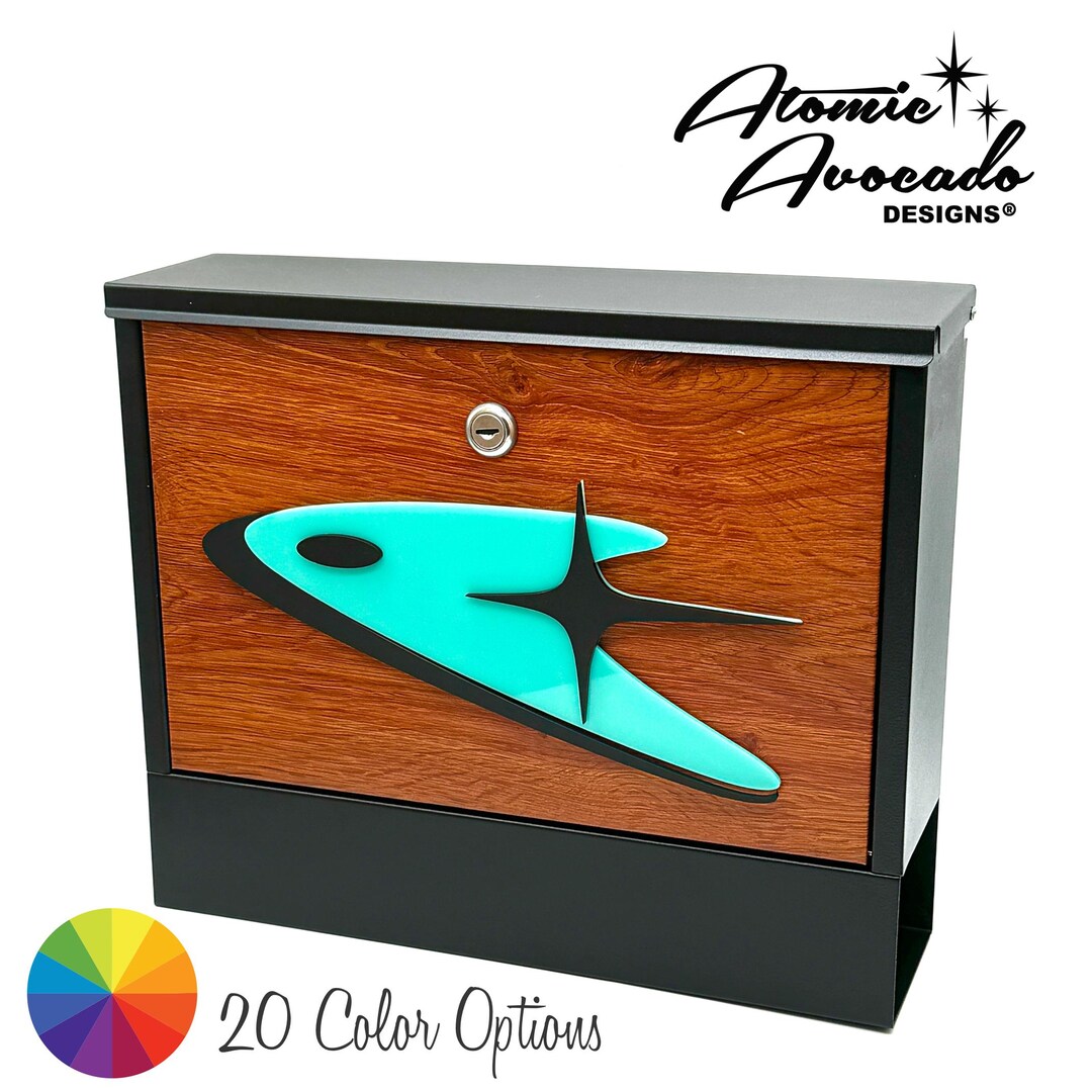 Mid Century Modern Mailbox | "astra" Design | Retro Modern Mailbox ...