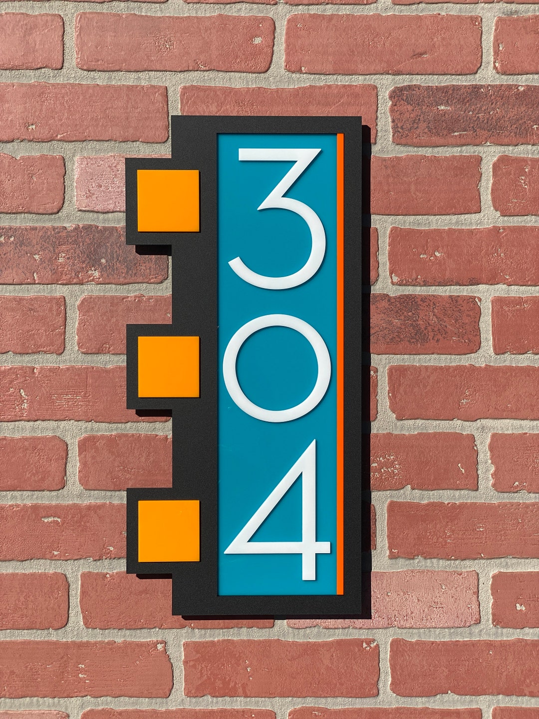 Mid Century Modern "usonian" Address Sign: Frank Lloyd Wright Inspired ...