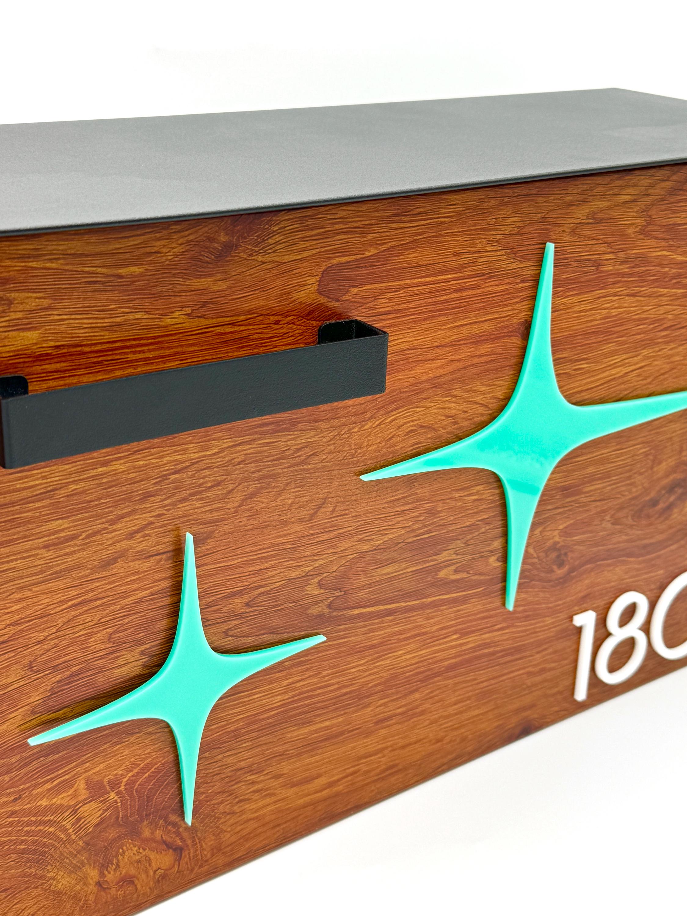 Large Large Mid Century Modern Mailbox | Heavy Duty Wall-mounted Mail ...
