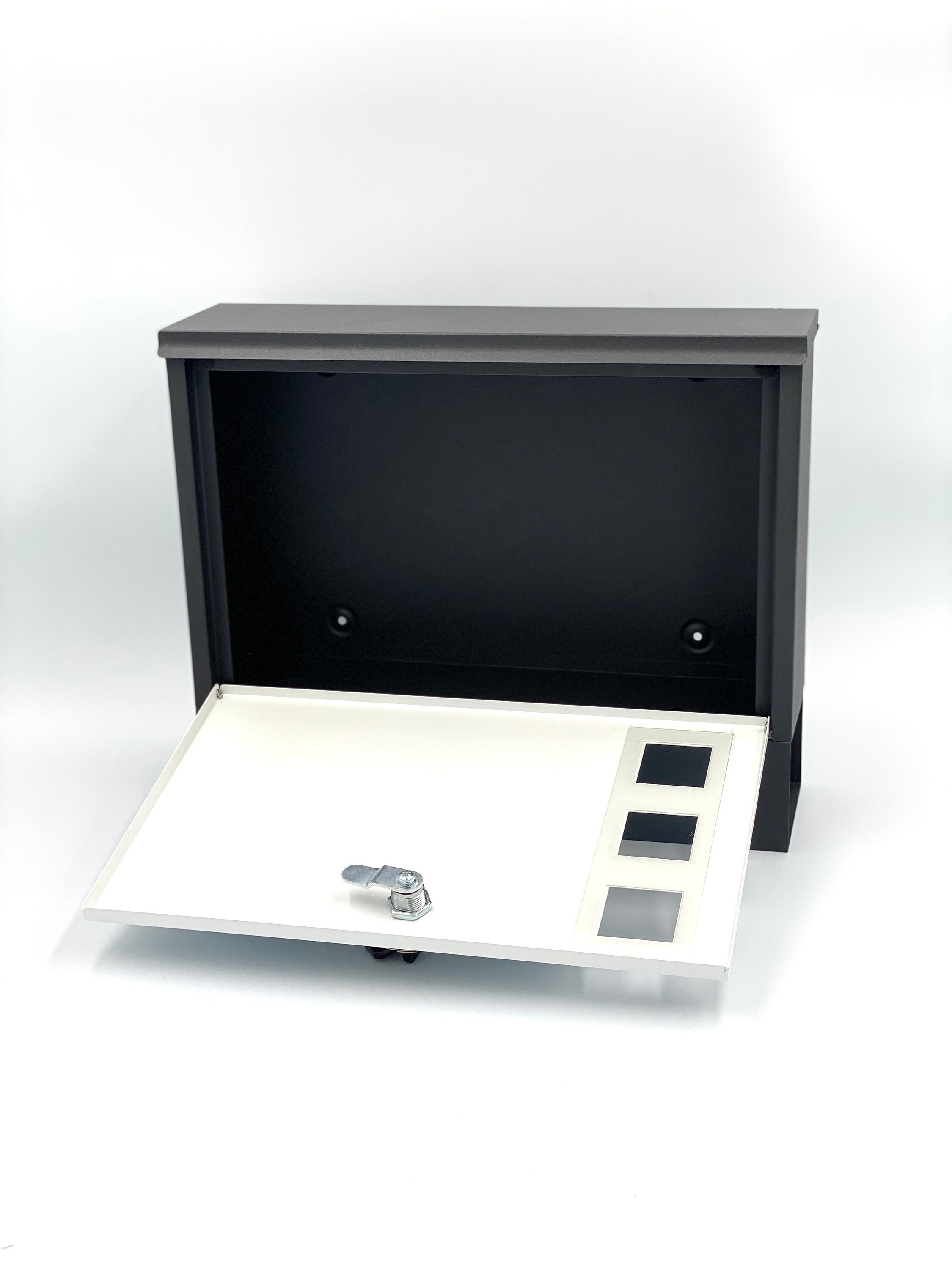 Mid Century Modern Locking Mailbox | "mondrian Ii" Design | Retro Wall ...