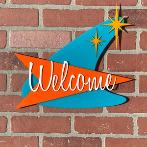 Mid Century Modern "atomic Boomerang" Sign | Palm Springs Address Sign ...