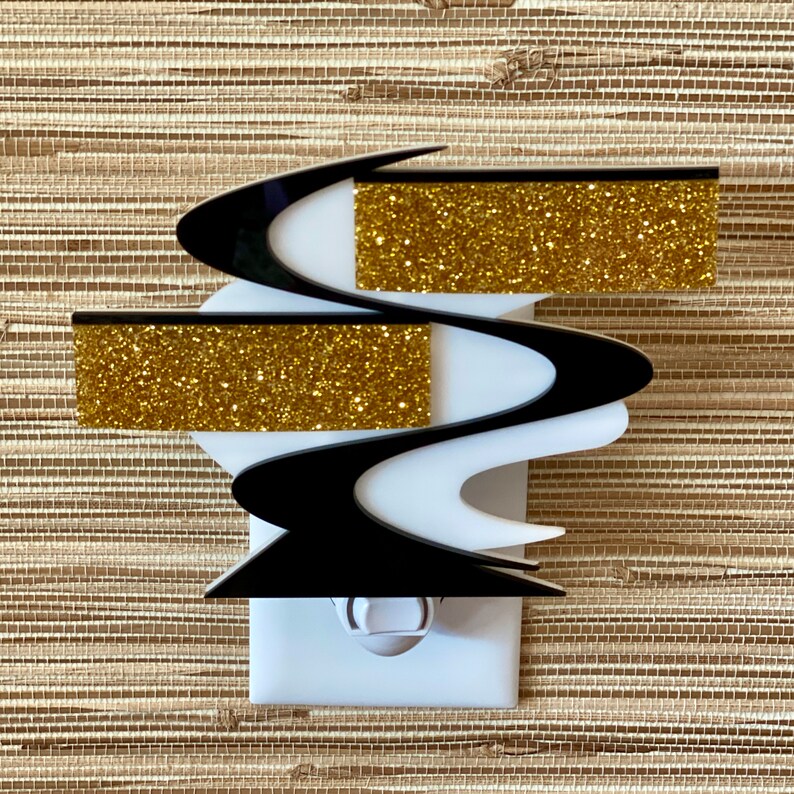 Mid Century Modern Night Light z Lux Design - Etsy