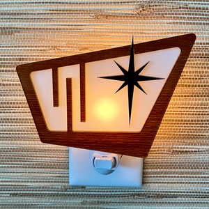 Mid Century Modern "starlite" Night Light | Retro Decor | Atomic Era ...