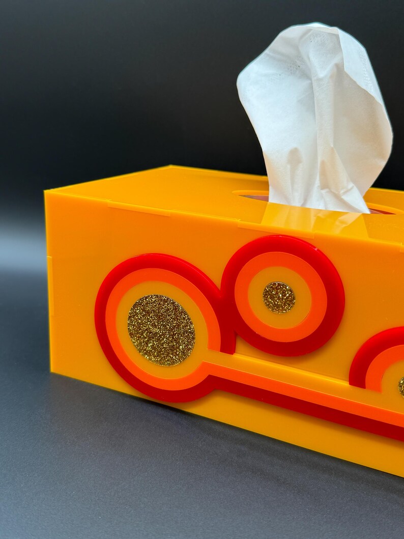 Retro 70s "supergraphics" Tissue Box Cover: Seventies Stripes - Etsy
