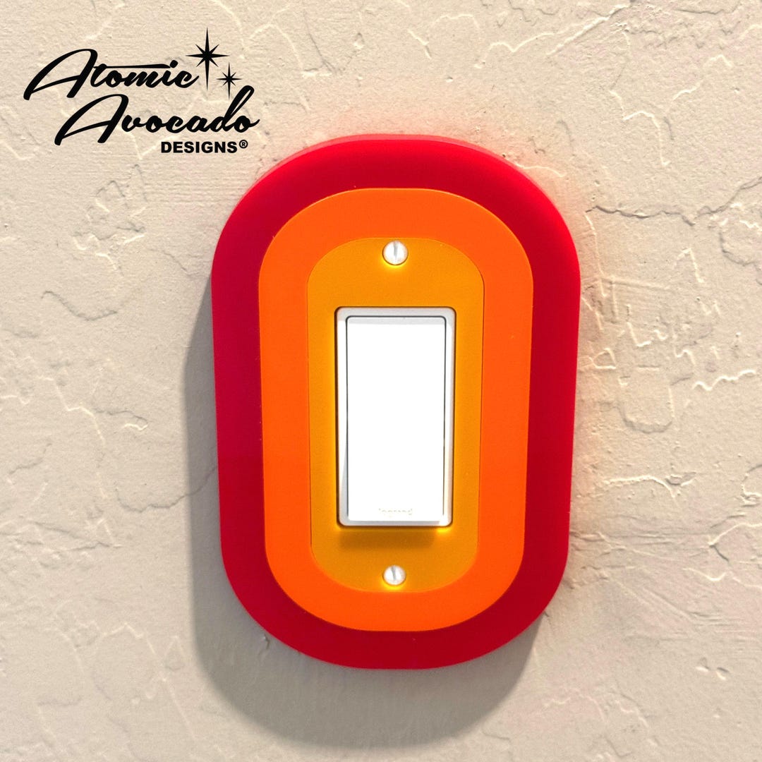 Retro 70s Style "supergraphics" Switch Plate Cover | GFI Outlet Cover ...