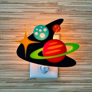Mid Century Modern Night Light | "space" Design | Space Age Light ...
