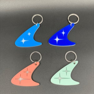 Mid Century Modern Keychain | "atomic Boomerang" Design | ONE Single ...