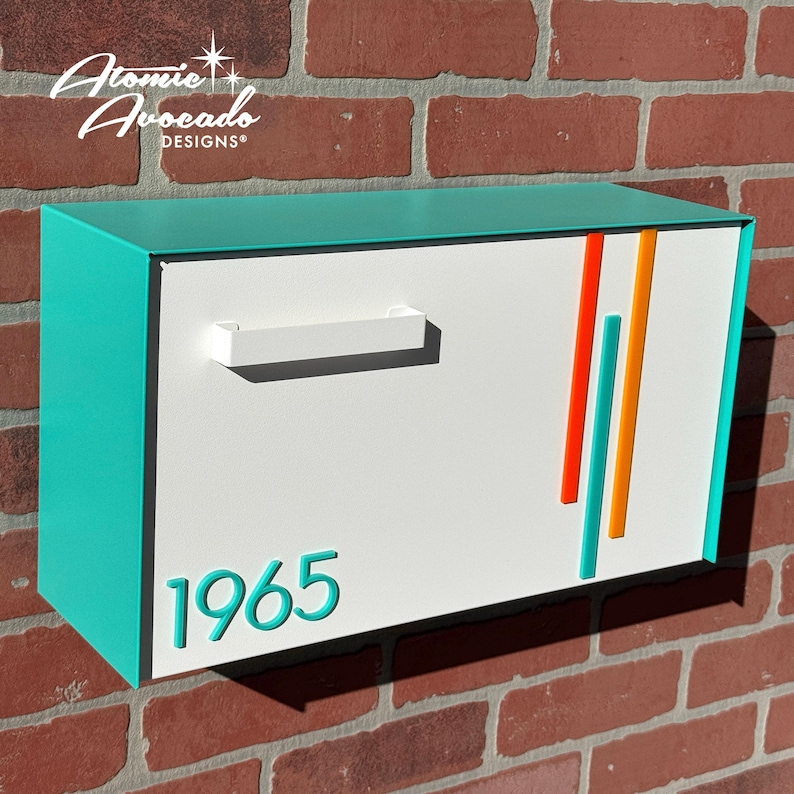 Mid Century Modern "modline" Mailbox | Retro Wall-mounted Mail Box in ...