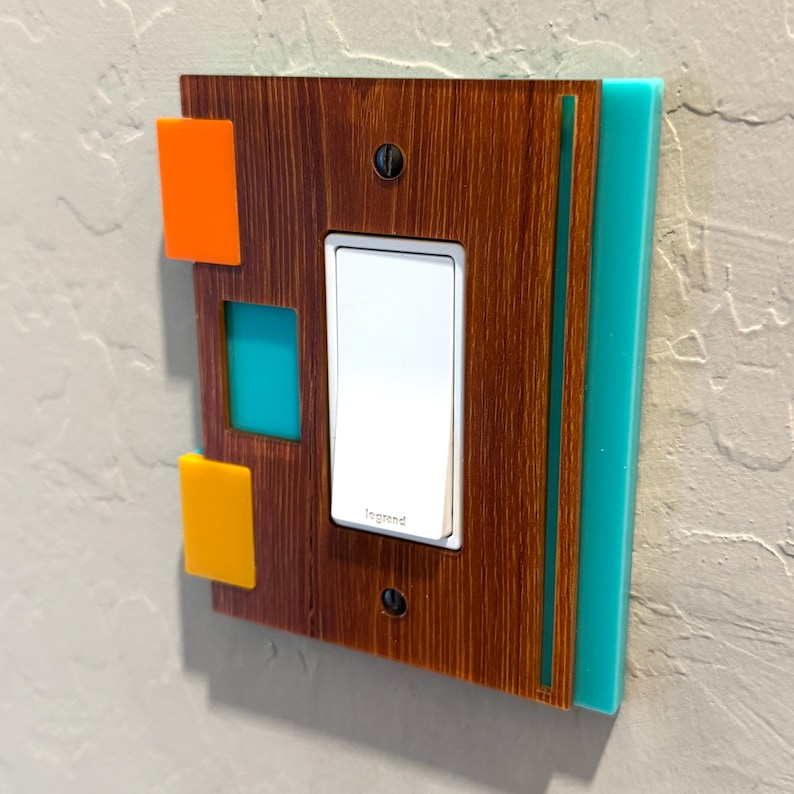 Mid Century Modern "mondo" Switch Plate Cover: Retro Light Switch - Etsy