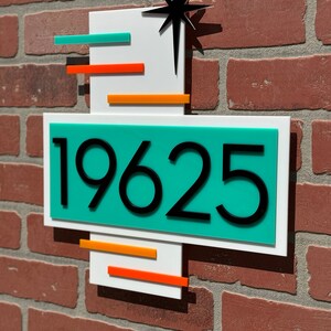 3D Mid Century Modern "stacked Stone" Address Sign | Modern House ...