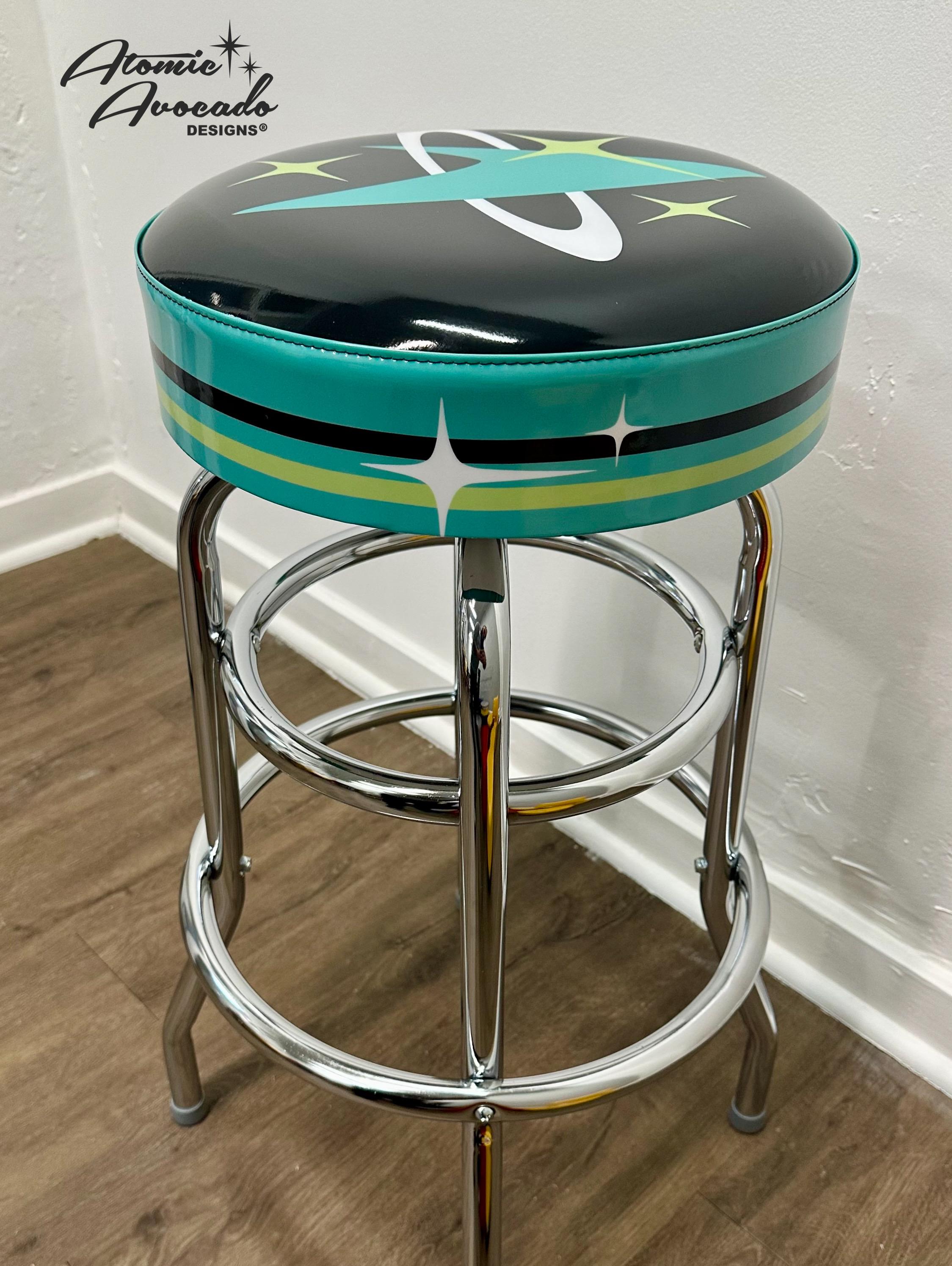 Mid Century Modern "atomic Bar Stool" | Space Age Retro Barstool ...