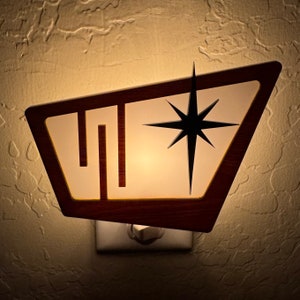 Mid Century Modern "starlite" Night Light | Retro Decor | Atomic Era ...