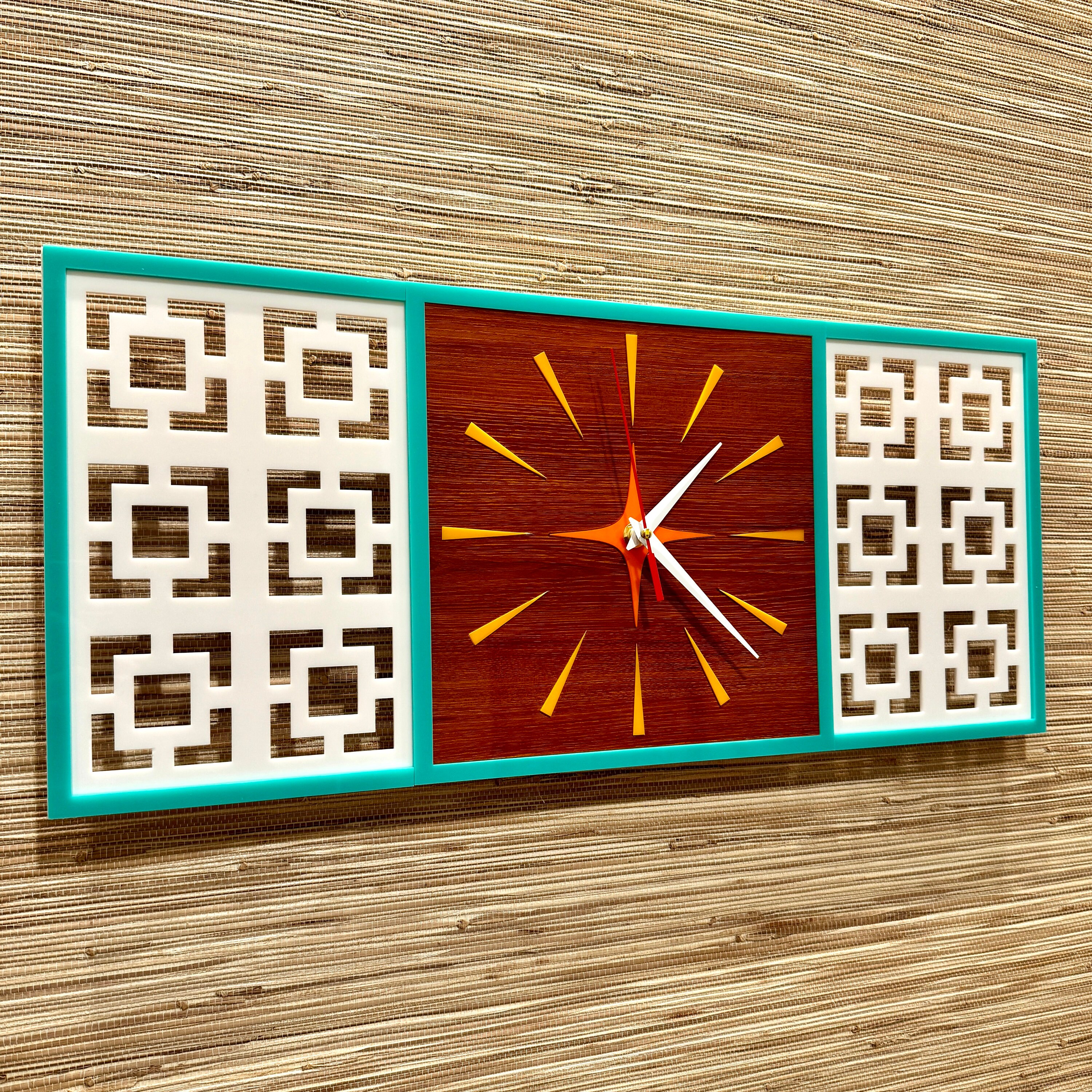 Mid Century Modern Breeze Block Wall Clock: Palm Springs Decor - Etsy