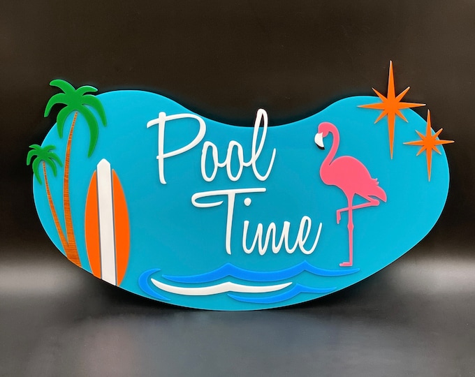 Custom Metal Pool Sign, Personalized Metal Poolside Sign, Metal ...