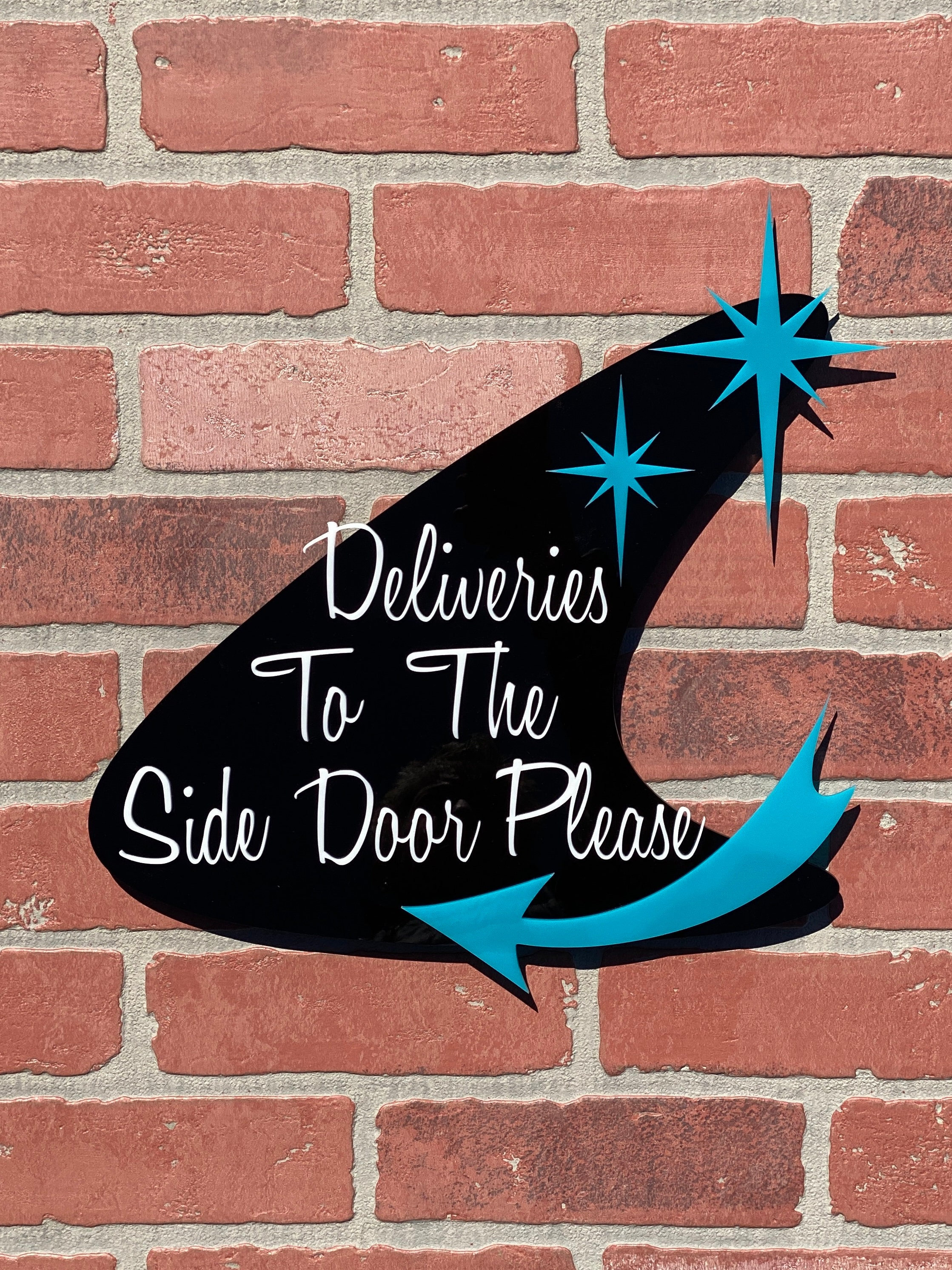 3D Mid Century Modern delivery Sign Boomerang - Etsy