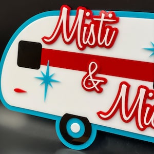 3D Mid Century Modern "travel Trailer" Sign | Retro RV | Vintage Camper ...