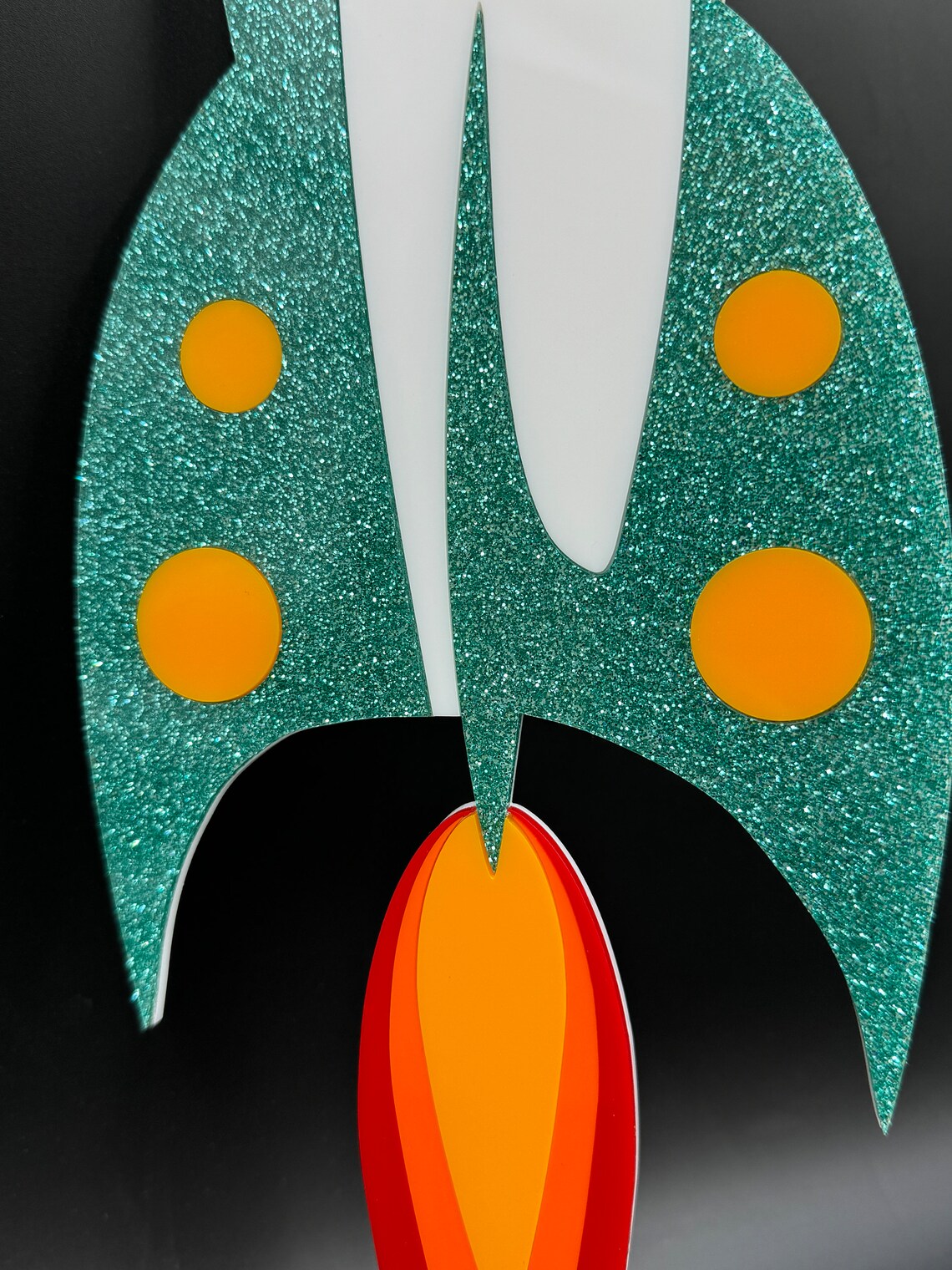 Mid Century Modern "rocket" Wall Art | Space Age Decor | Outer Space ...
