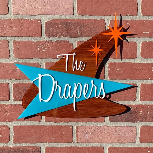 3D Mid Century Modern starlite Welcome Sign - Etsy