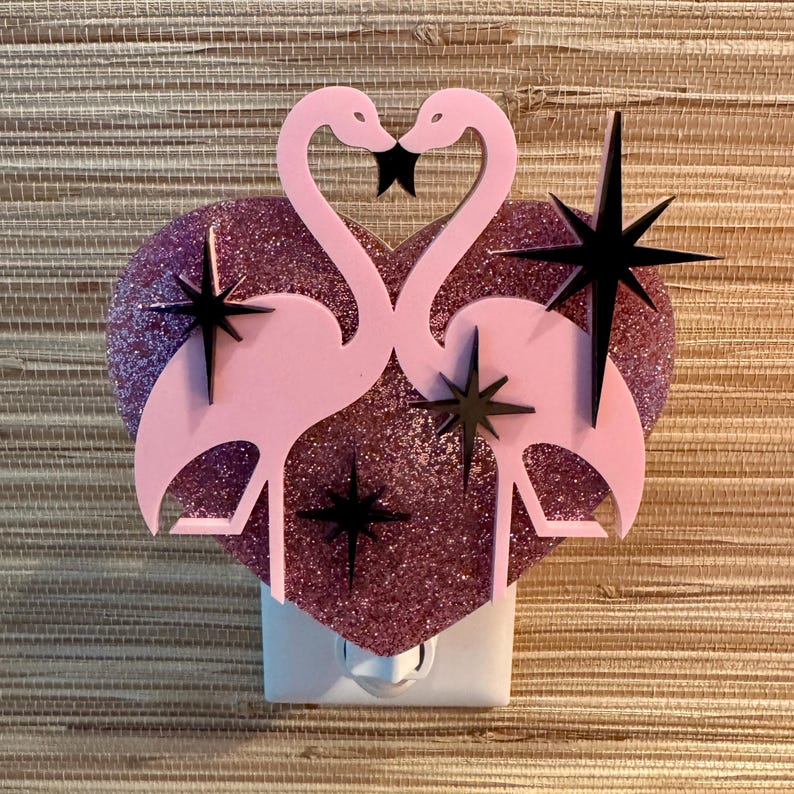 Mid Century Modern "atomic Lovebirds" Night Light | Retro Pink ...