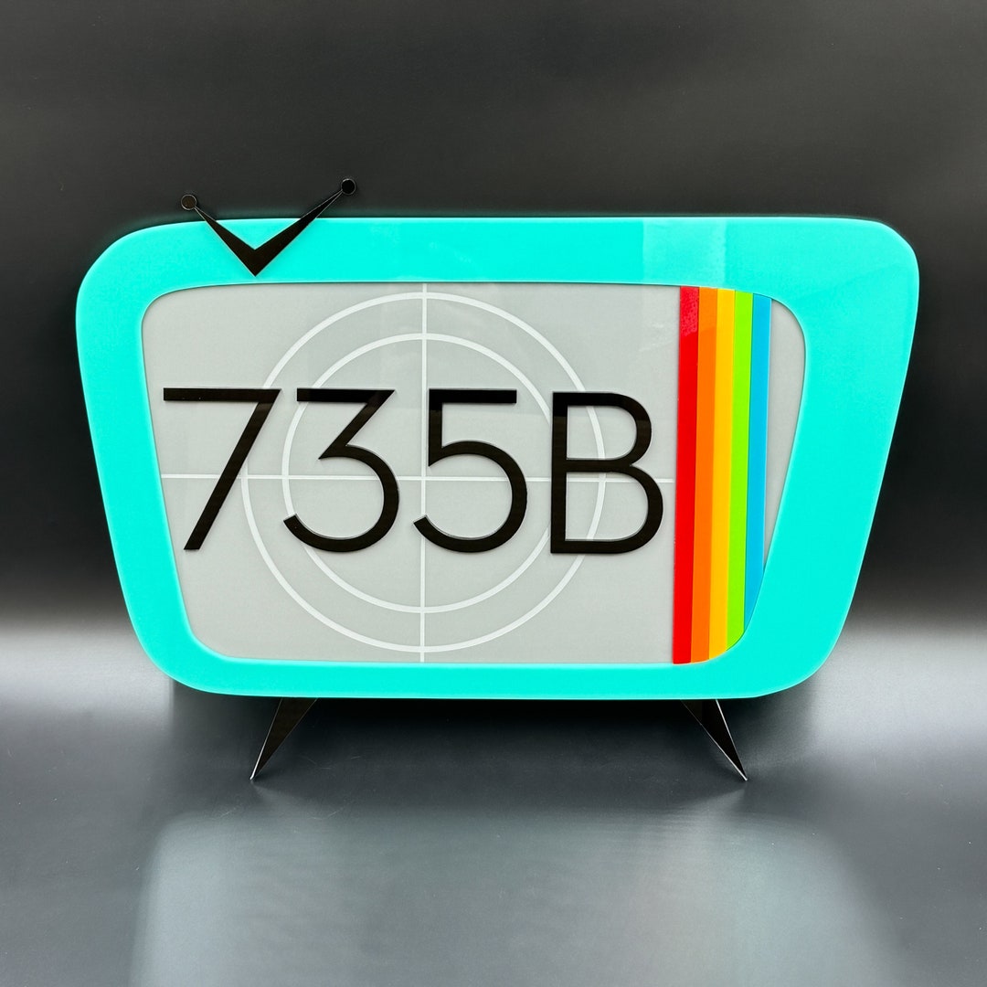 Mid Century Modern "atomicolor Ii" Address Sign | Retro Television ...