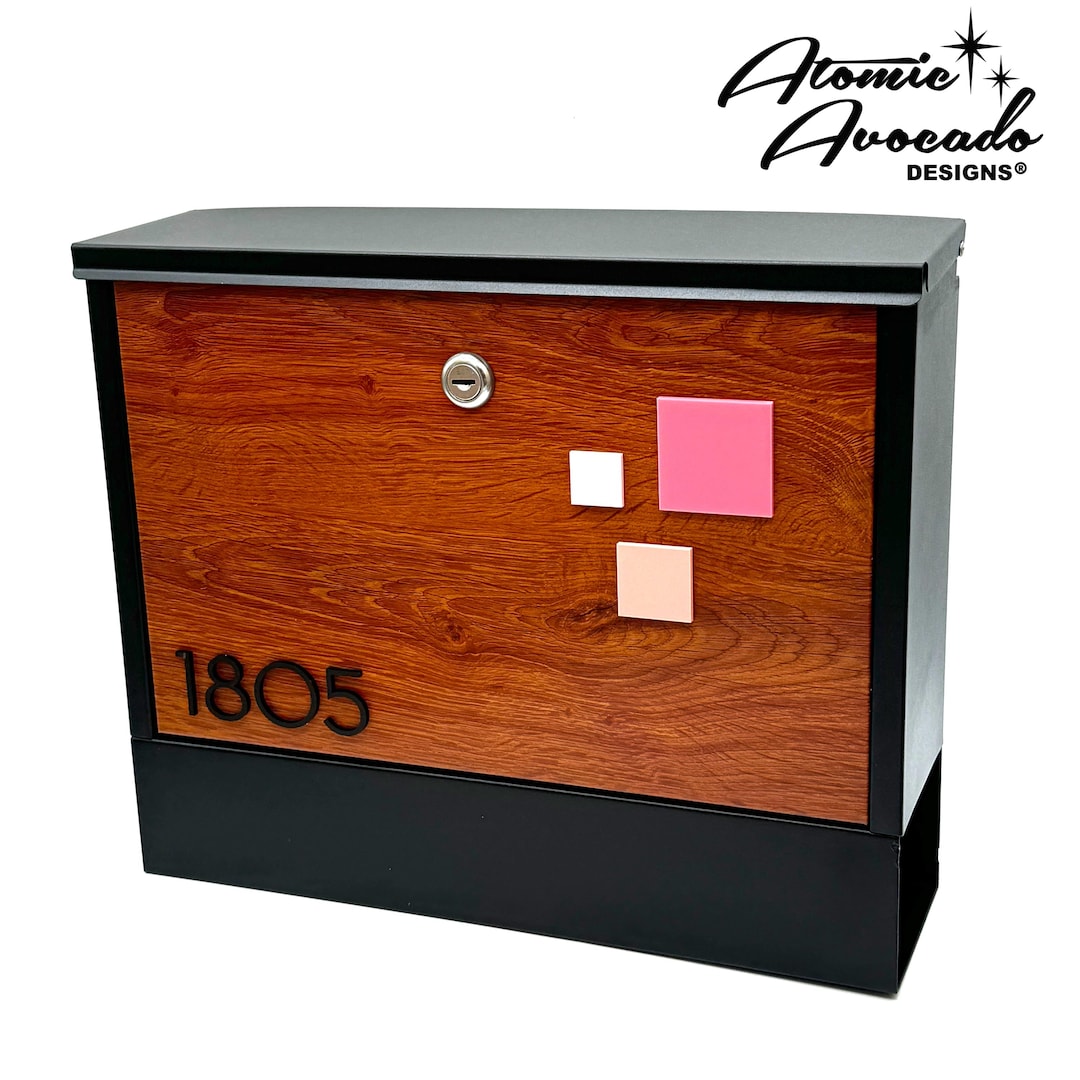 Mid Century Modern Mailbox | "mosaic" Design | Modern Mailbox | Wood ...