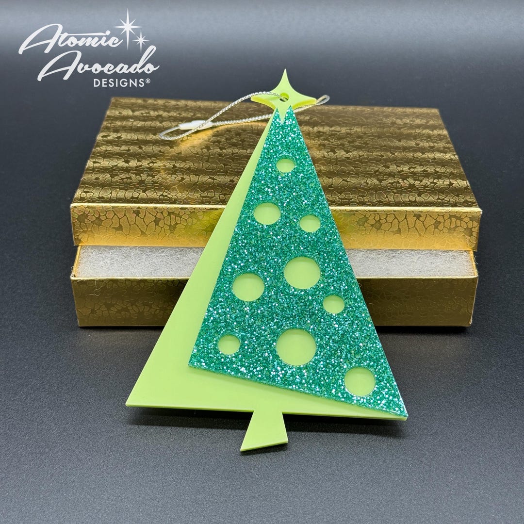 Mid Century Modern "yuletide" Christmas Tree Ornament: Retro Holiday ...