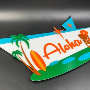 3D Tiki Modern islander Sign Wall Art Mid Century Modern Decor Surf ...