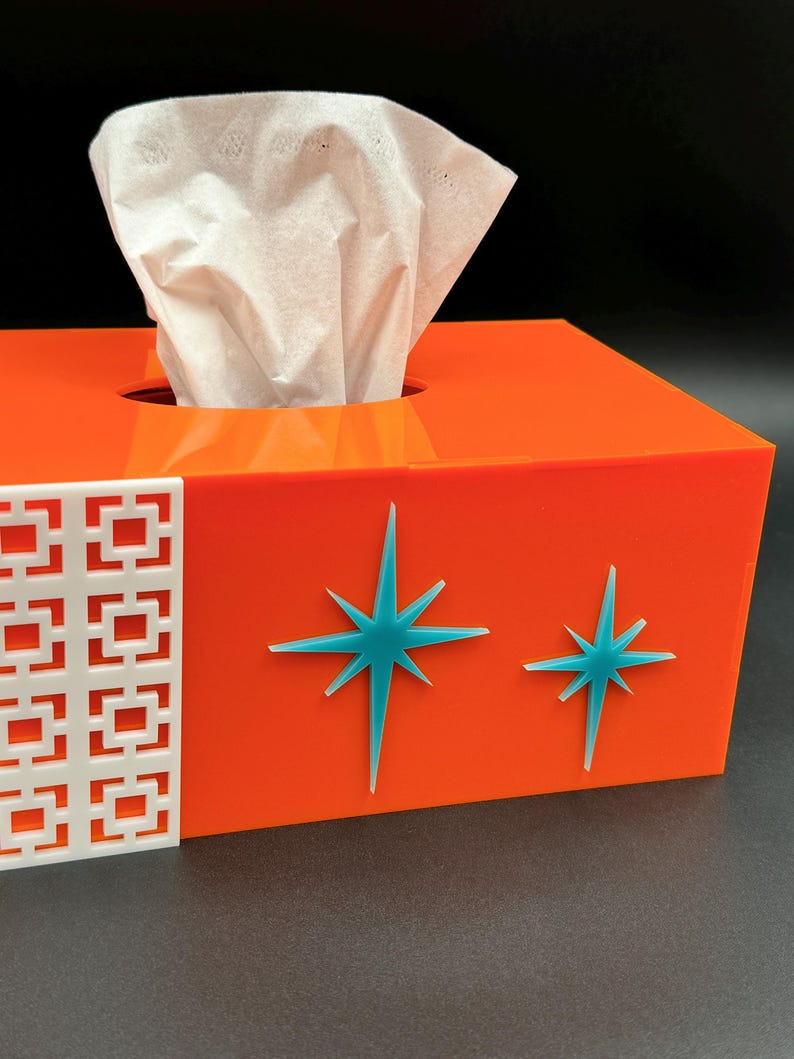 Mid Century Modern "breeze Block" Tissue Box Cover | Retro Tissue Box ...
