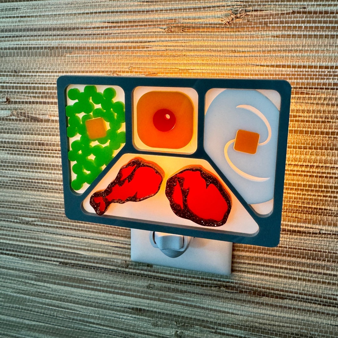 3D Handcrafted "frozen TV Dinner" Night Light | Mid Century Modern ...