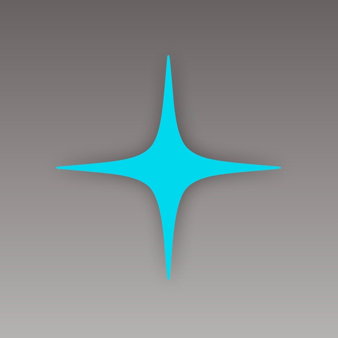 Mid Century Modern 4-point Atomic Star (individual) | Space Age | Retro ...