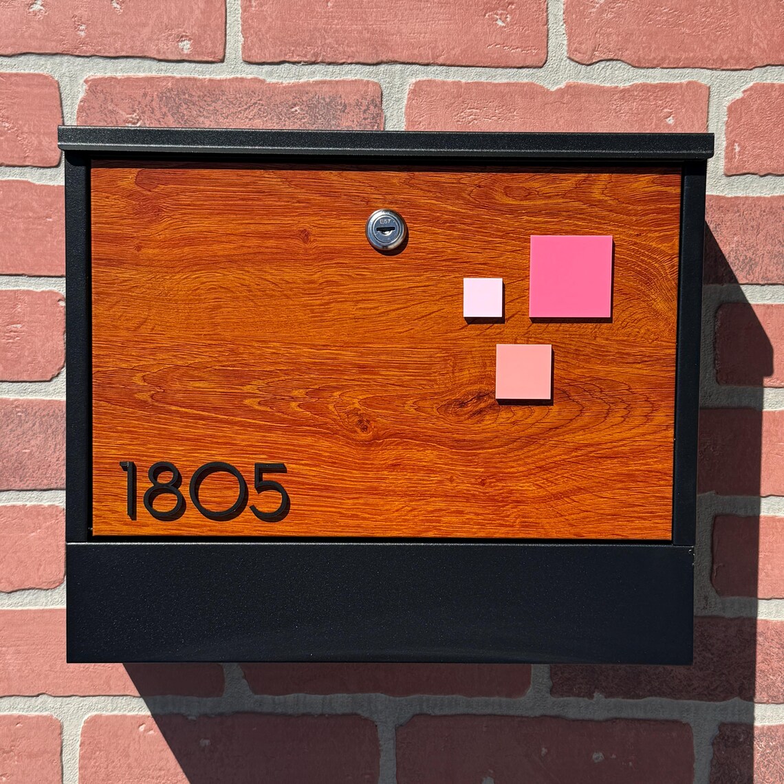 Mid Century Modern Mailbox | "mosaic" Design | Modern Mailbox | Wood ...