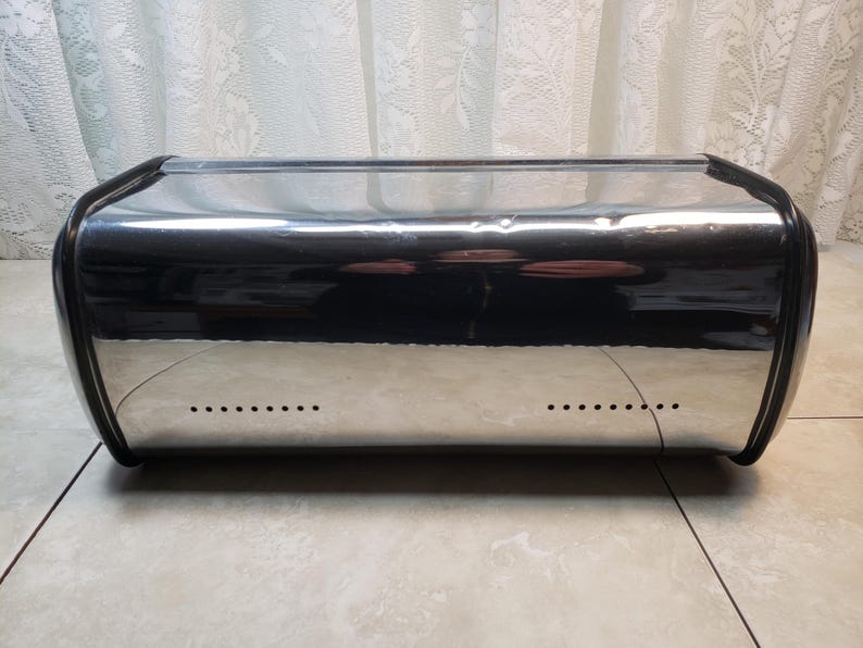 Vintage Atomic Bread Box With Window - Small Kitchen Storage - Etsy UK