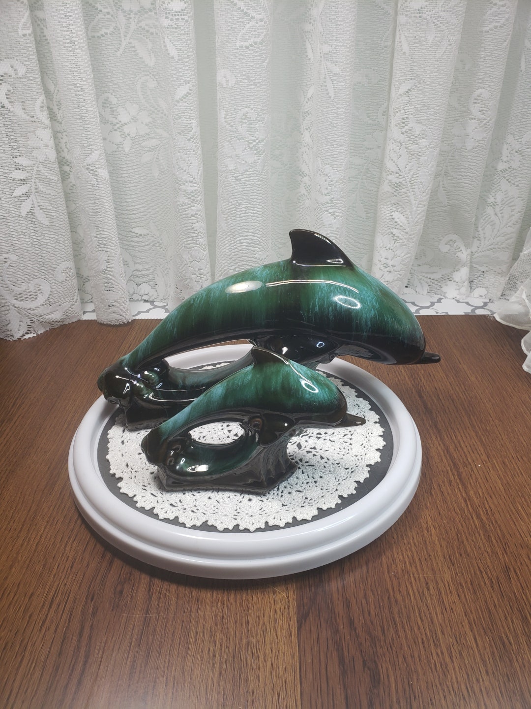 Blue Mountain Pottery Dolphins, Set of 2, One Large, One Small ...