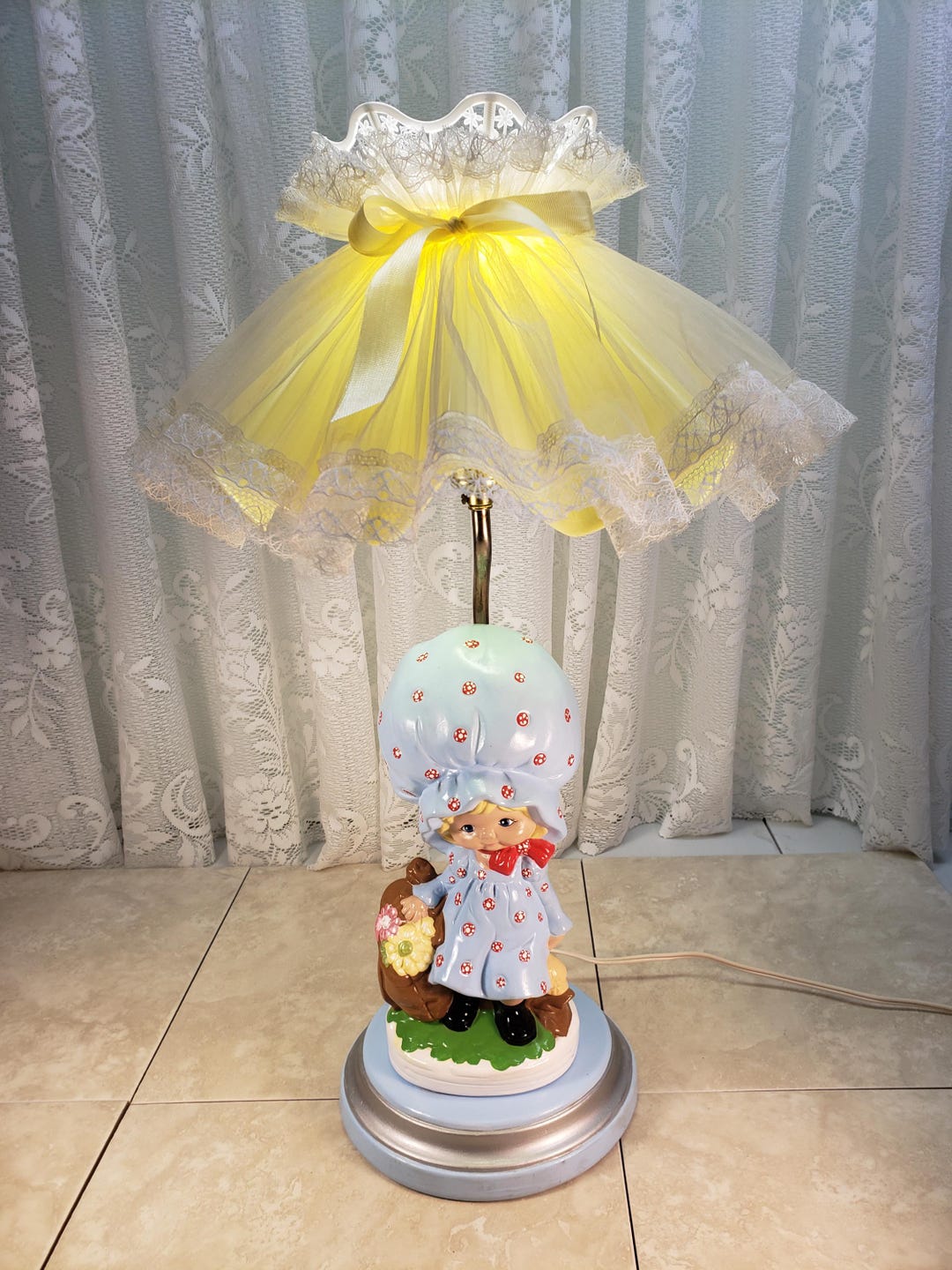 Vintage Atlantic Molds Bonnet Girl Lamp Holly Hobby Style 1977 ...
