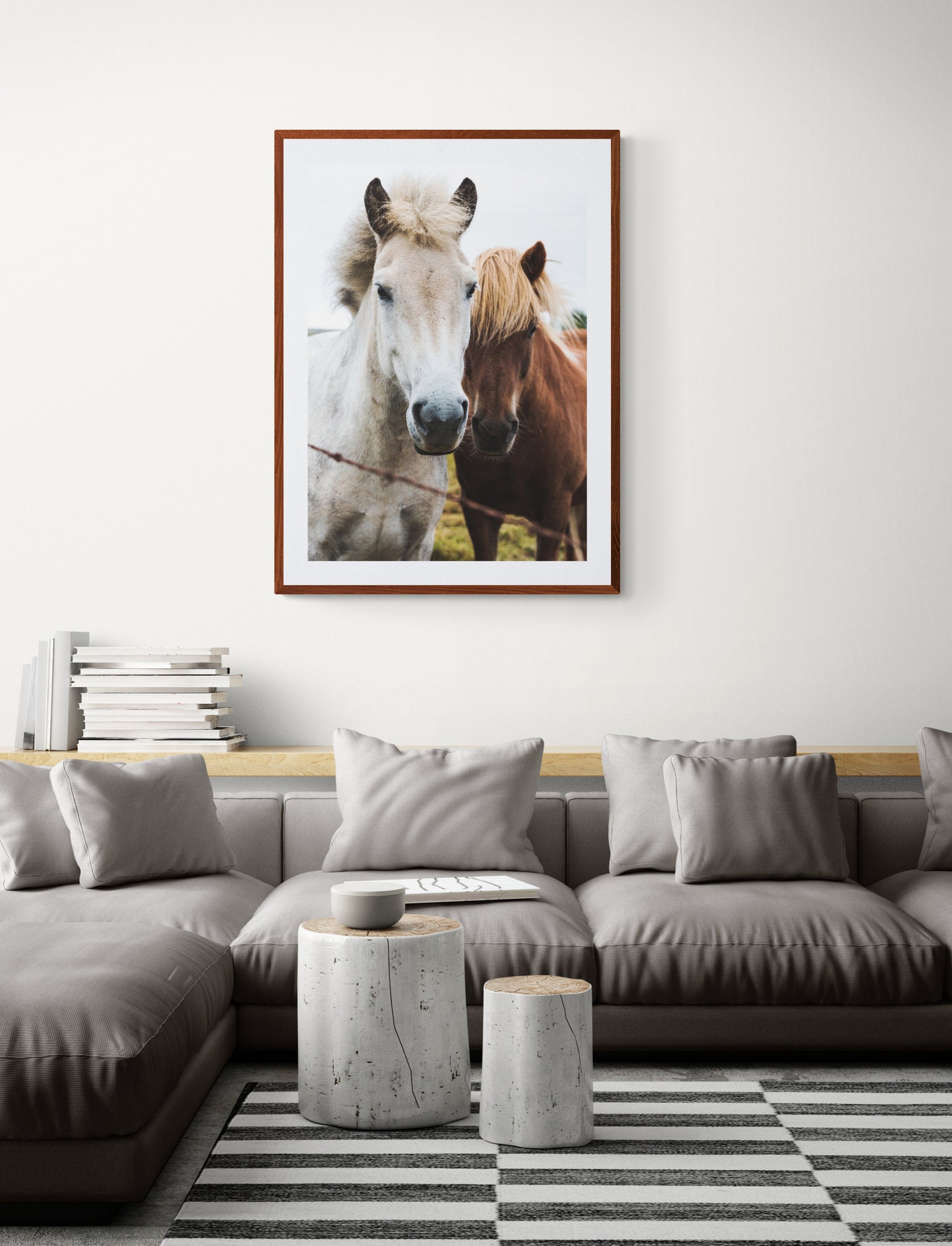 Poster With Wild Hores Printable, Instant Download, Animal, Digital ...