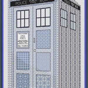 TARDIS Blackwork Pattern (digital Download) - Etsy