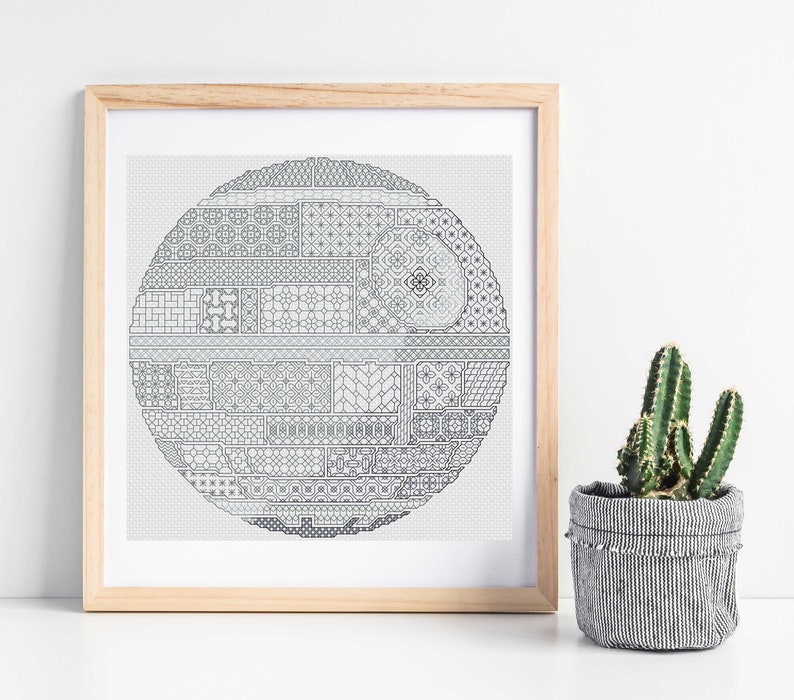 Death Star Blackwork Pattern digital Download - Etsy