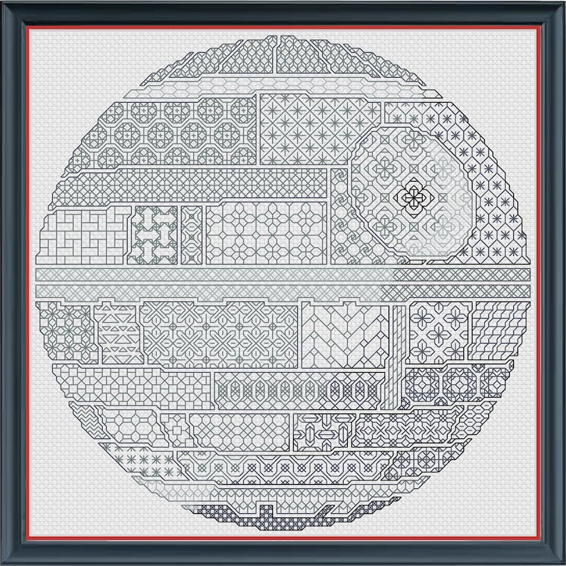 Death Star Blackwork Pattern digital Download - Etsy