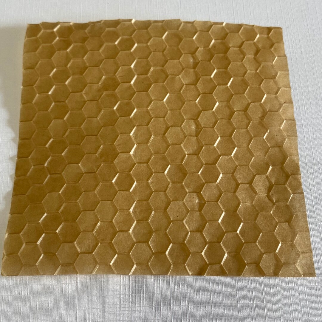 Parchment Honeycomb-hexagon 2 3D Embossed/textured Parchment Squares ...
