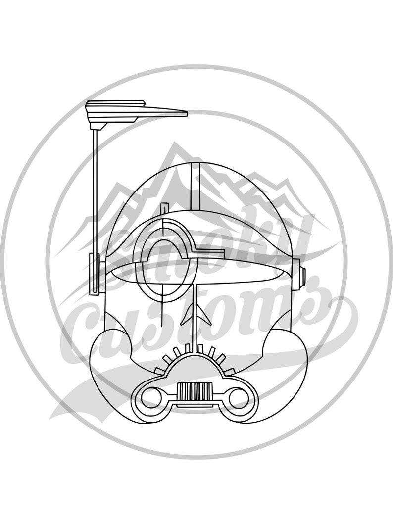 Crosshair Bad Batch Hand Drawn Helmet Ready to Cut and Print - Etsy