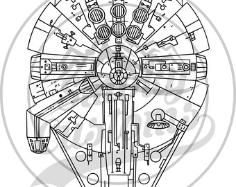 Millennium Falcon Svg - Etsy