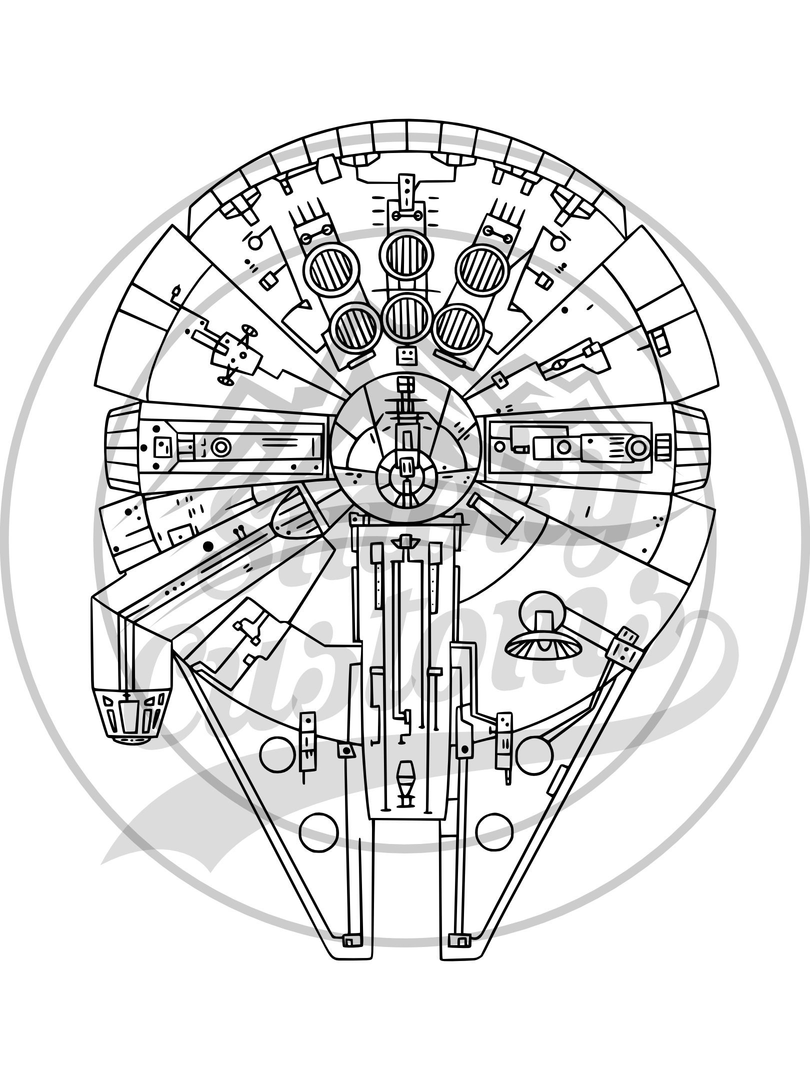 Millenium Falcon Coloring Pages