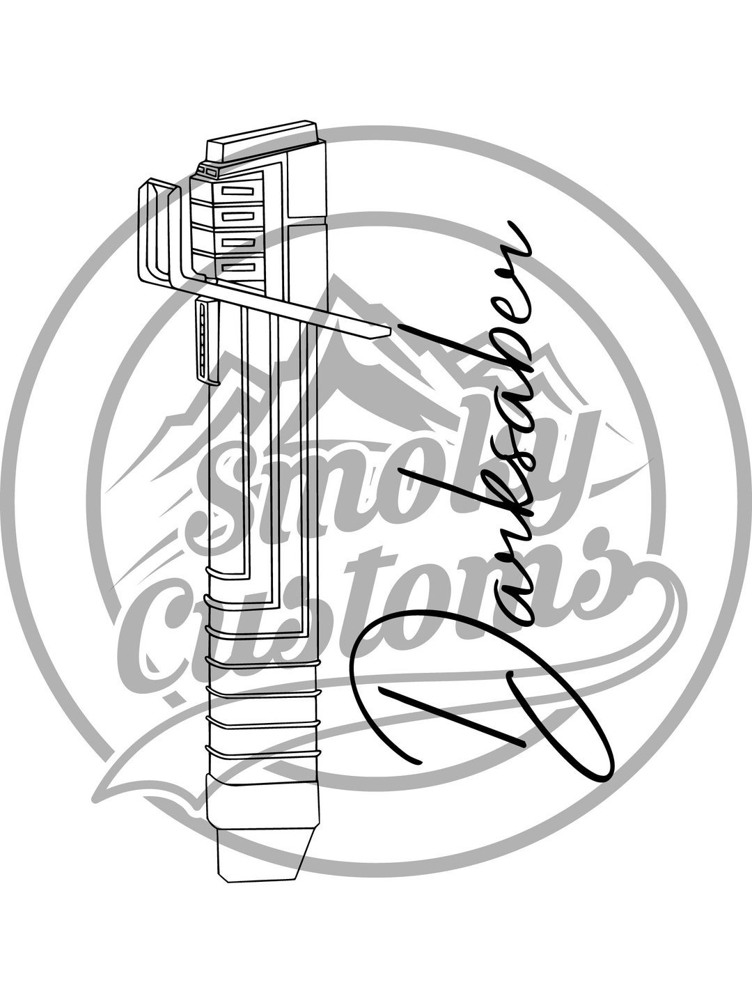 Darksaber Hand Drawn Lightsaber Ready to Cut and Print SVG, PNG, JPG ...