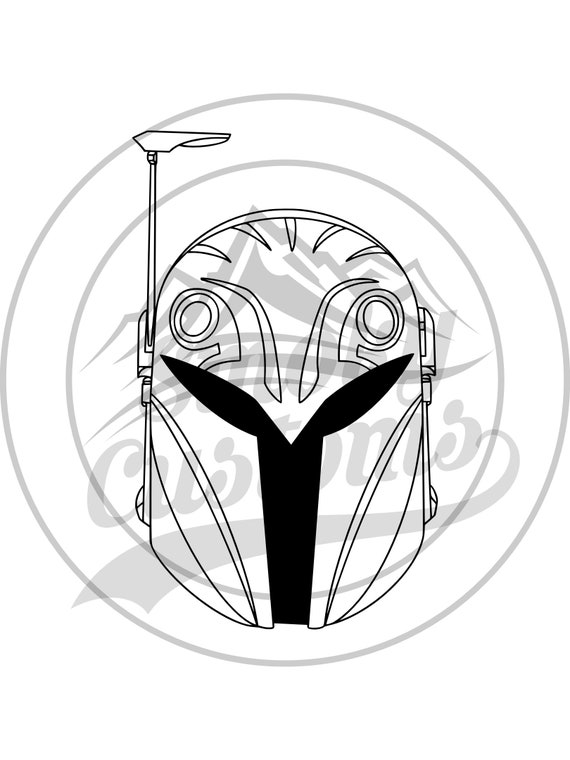 Bo Katan Helmet Template